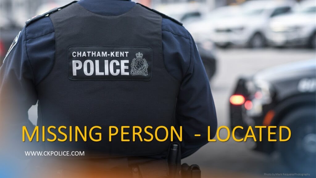 Missing Person – LOCATED – Chatham-Kent Police Service